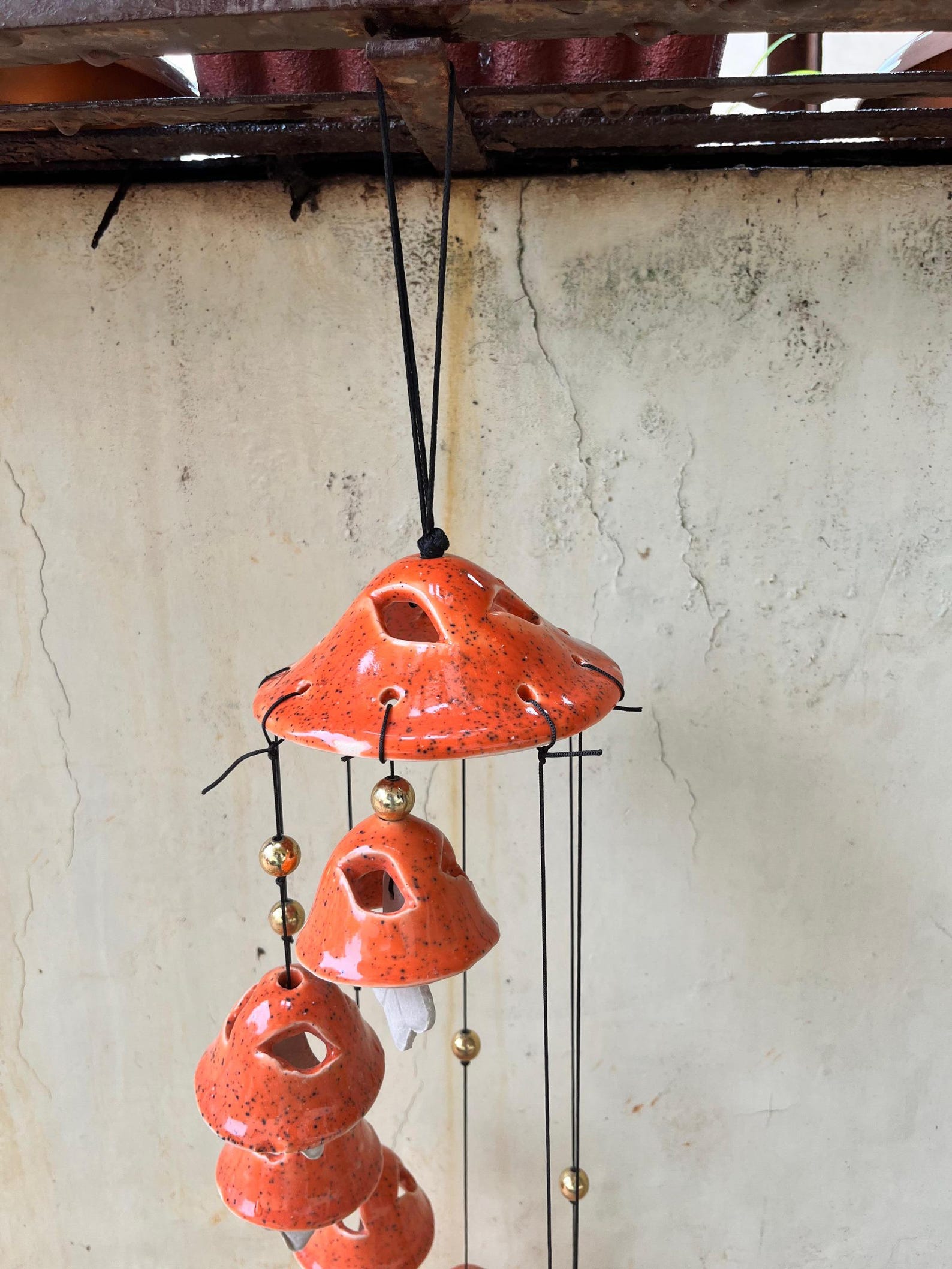 Ceramic Hanging Bells , Ceramic Memorial Wind Chimes , Garden Decor ...