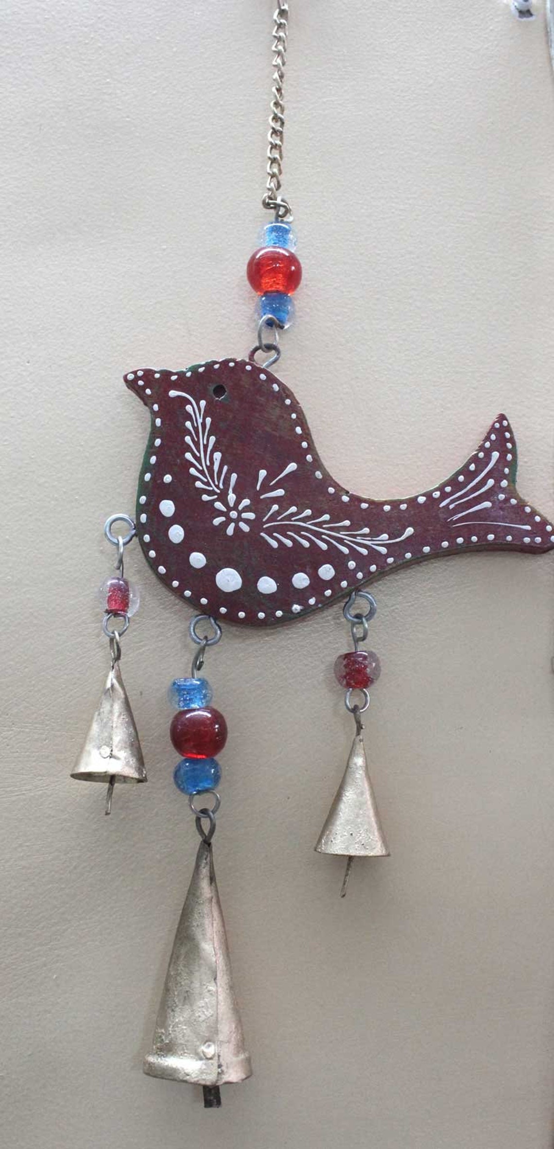 Handmade Wooden Decorative Bells Hangings X Mas Ornaments Assorted ...