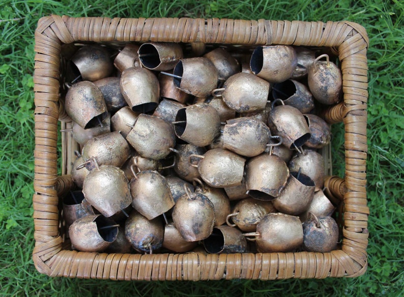 Vintage Rustic Dome Bells Recycled Iron Tin Cow Bells 1.75" Inch Height ...
