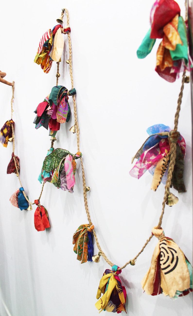Vintage Brass Bells Hanging Multicolour Garland Boho Hippie Decor ...