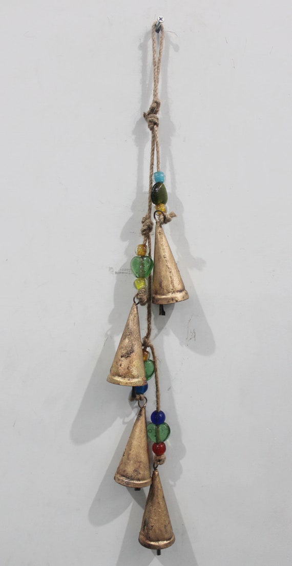 Witch Bell Door Bell Pet Bells Handmade Rustic 4 Cone - Etsy