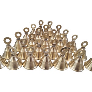 100 Pc Lot Vintage Brass Metal Bells , Craft Bells , DIY , Loose Bells ...
