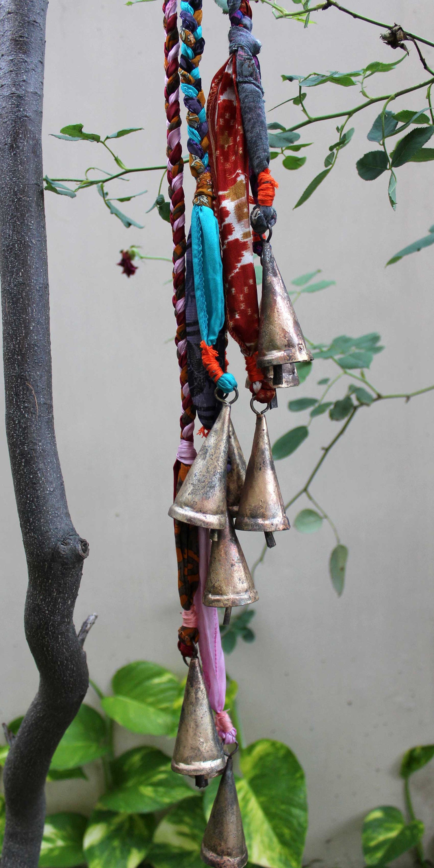 Vintage Cone Shape Tin Bells Hanging Chime Mobile String | Etsy