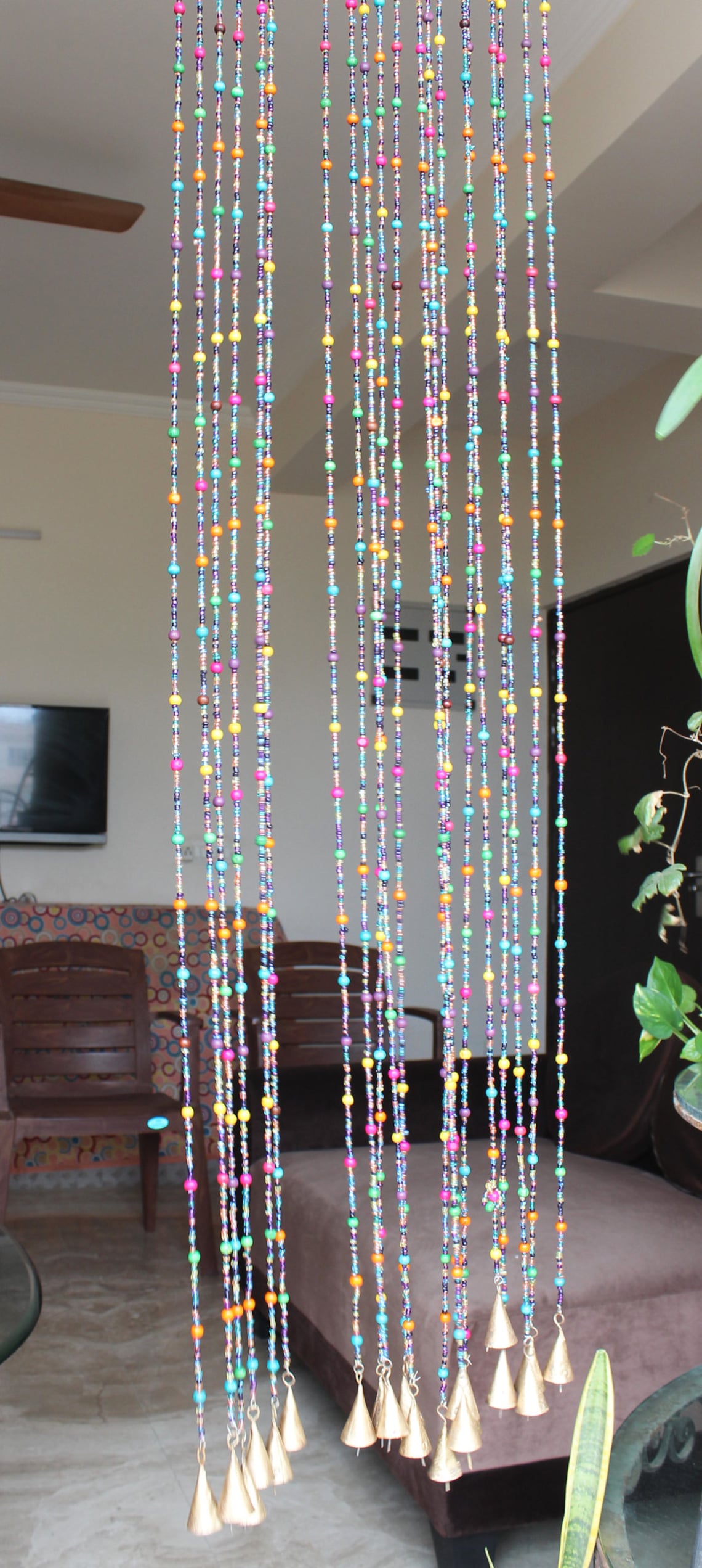 Bohemian Hippy Beaded Curtain for Doorways Multicolour Glass - Etsy