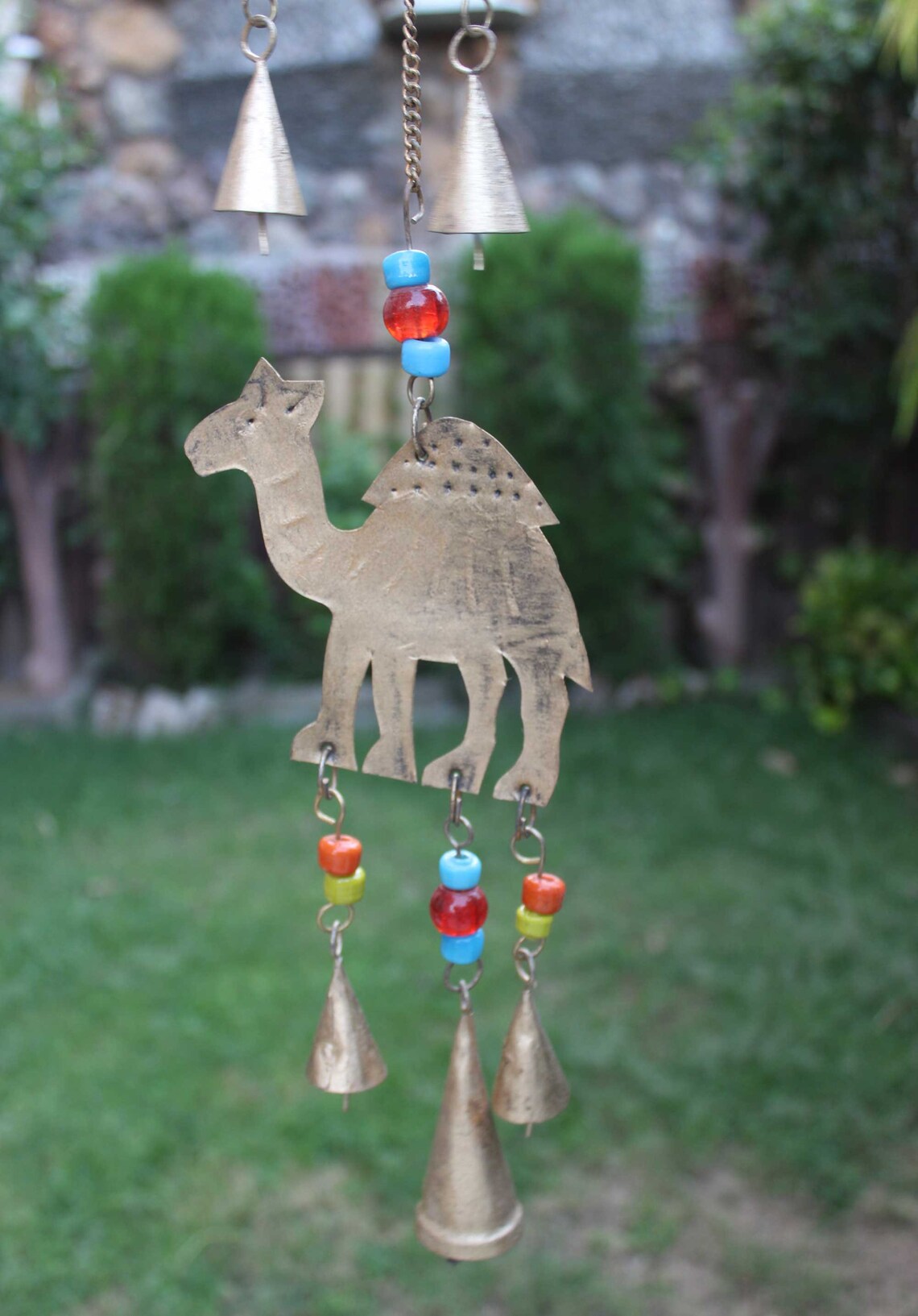 Camel Bells Wall Hanging Windchime Outdoor Patio Garden - Etsy