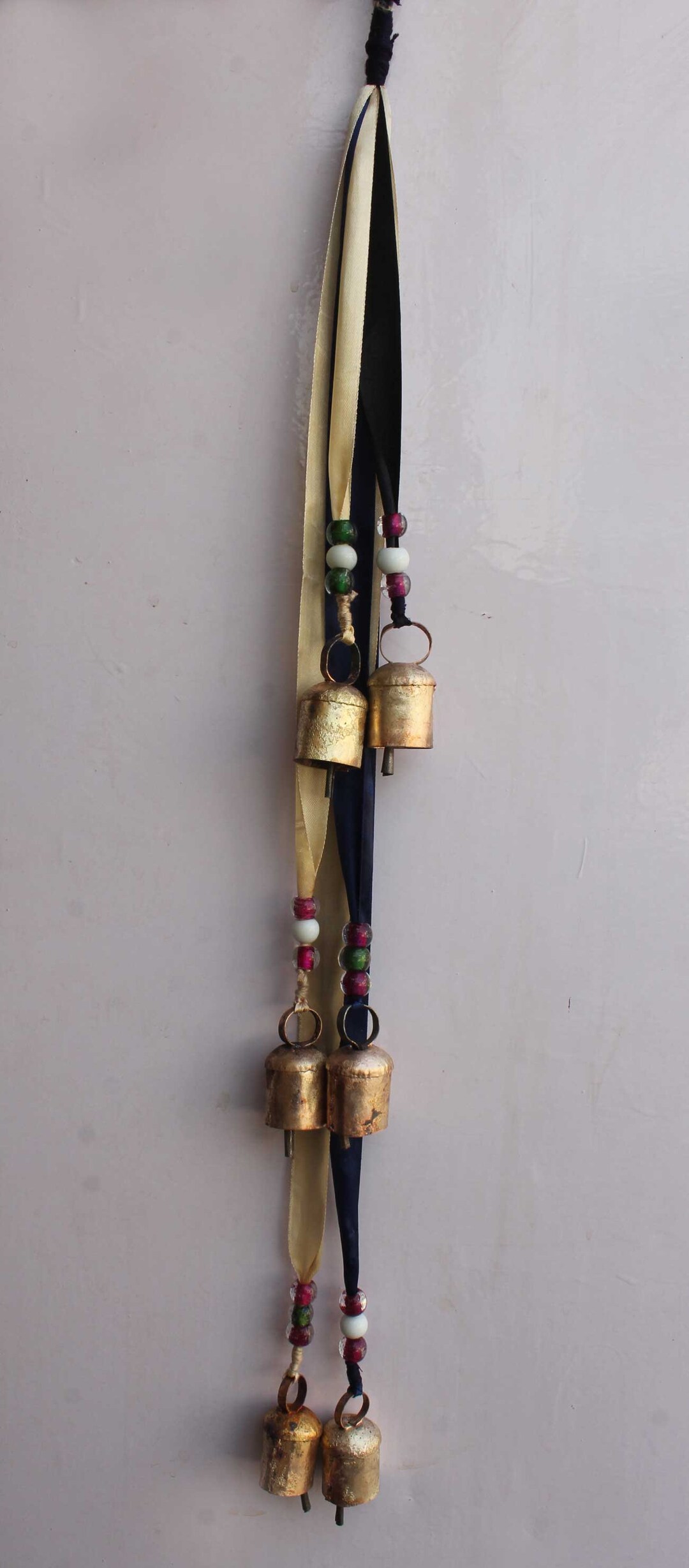 6 Vintage Bells Hanging Chime Mobile String Decoration 75 Cm Length ...