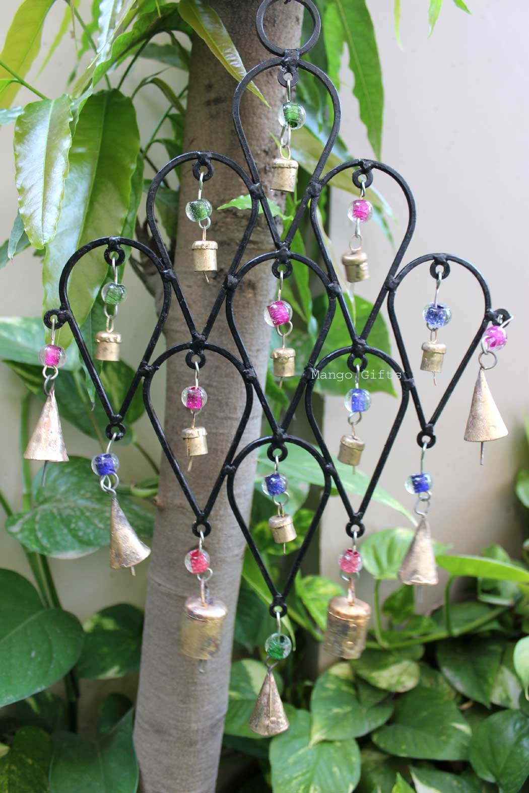 Recycled Iron Teardrop Wind Chime Bells Hanging Mobiles Indoor - Etsy