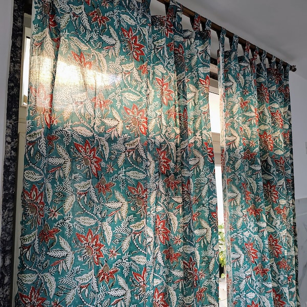 Color Block Curtains - Etsy