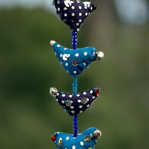 20 Tota Bird Bells 86 Cm Length Prosperity Hens Mobile String Bohoemian ...
