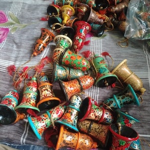 Christmas Ornaments Paper Mache Bells , Christmas Gifts , X-mas Tree ...