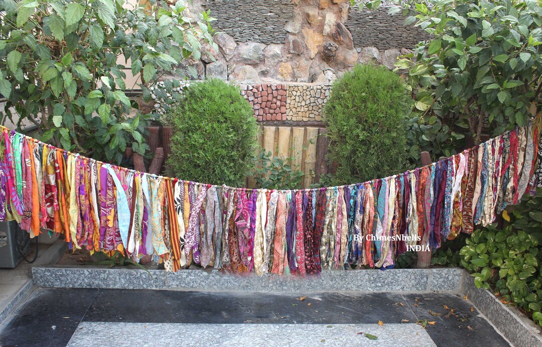 Handmade Recycled Rag Garland Bunting, Kantha Garland Bunting, Tassel ...
