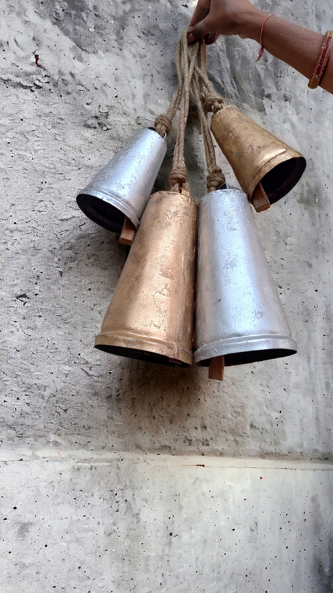 Giant Vintage Cow Bells , Harmony Bells , Garden Chimes Antique Finish ...
