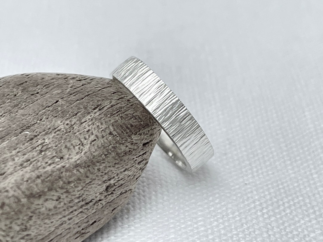 Argentium Baumrinde Silberring: Unisex Recycled Ring - Etsy.de