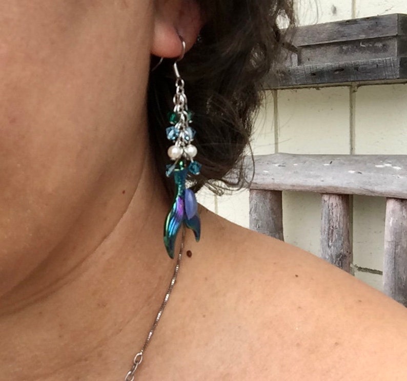 Deluxe Mermaid Tail Earrings - Etsy