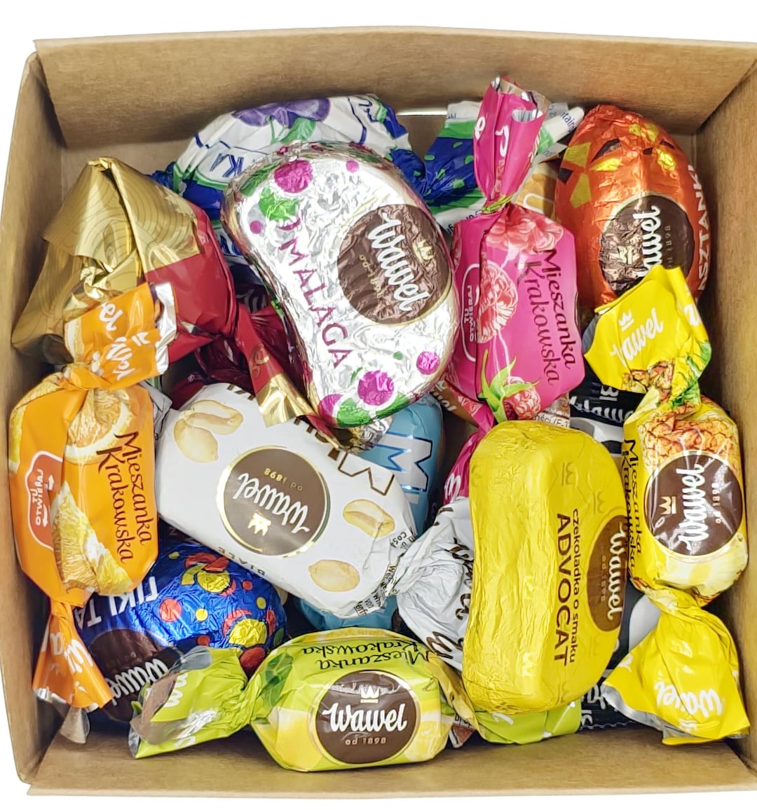 Gift Box Polish Chocolate Fudge, Kasztanki, Tiki Taki, Malaga, Michalki ...