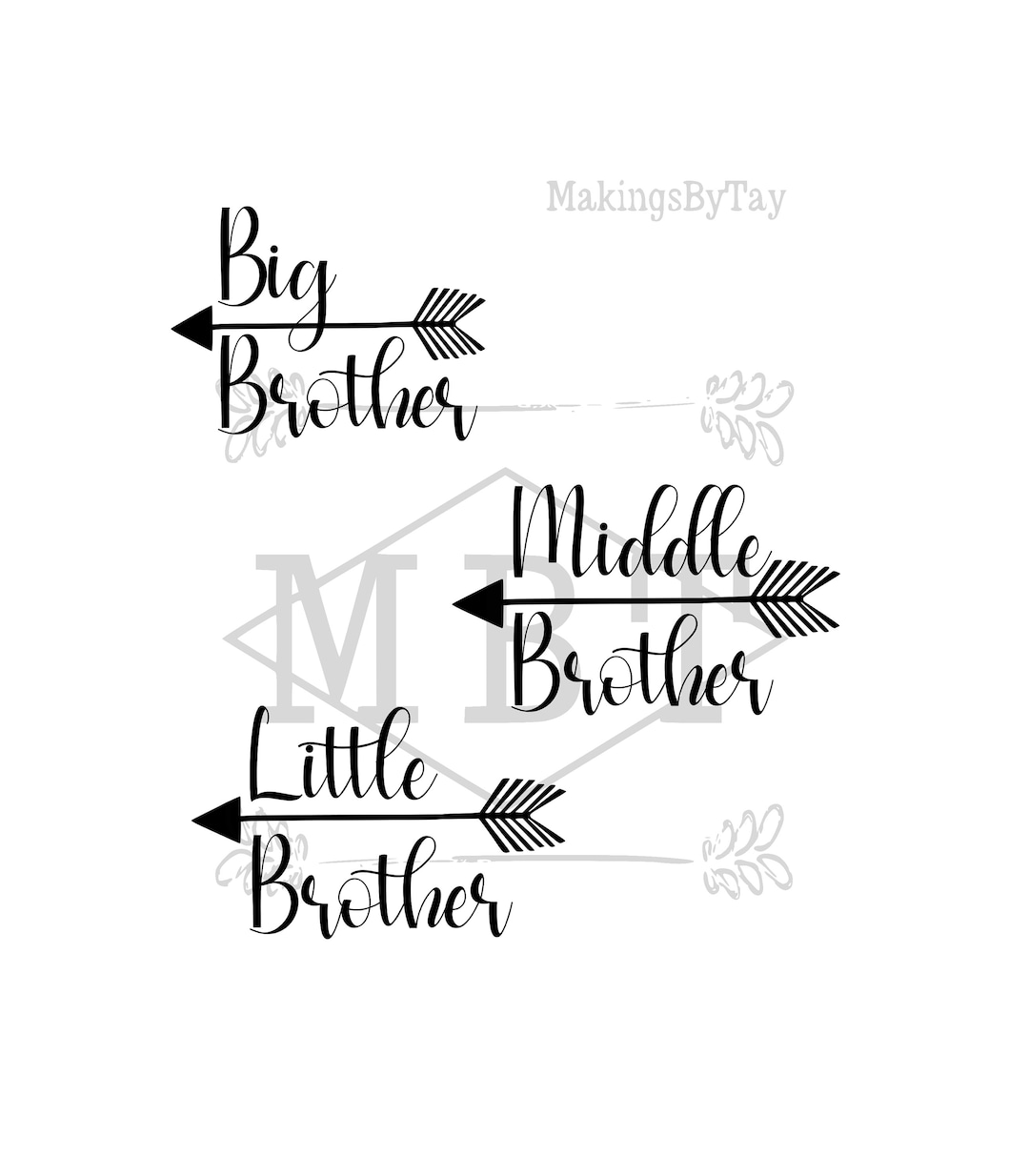 INSTANT DOWNLOAD Svg; Big Brother, Middle Brother, Little Brother; Big ...
