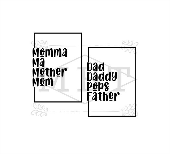 INSTANT DOWNLOAD Mothers Day Fathers Day Parenting Design for | Etsy