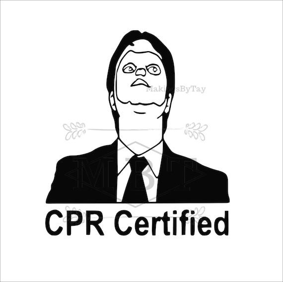 INSTANT DOWNLOAD Office Cpr Certified Svg Dwight Schrute - Etsy Australia