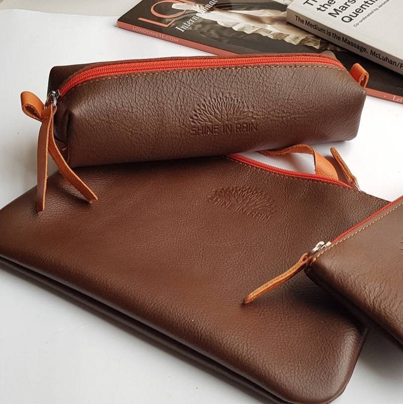 Pencil Case Makeup Bag Pencil Case Thin Makeup Bag Gift | Etsy