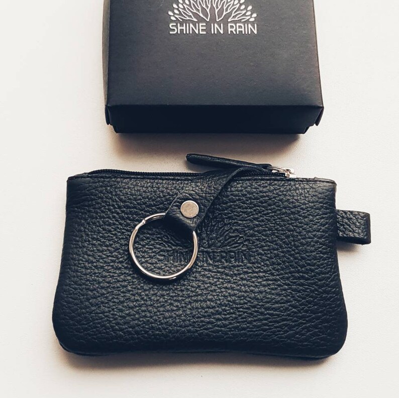 Deep Magenta Keychain for Her, Purple Key Fob, Leather Key Cover, Key ...