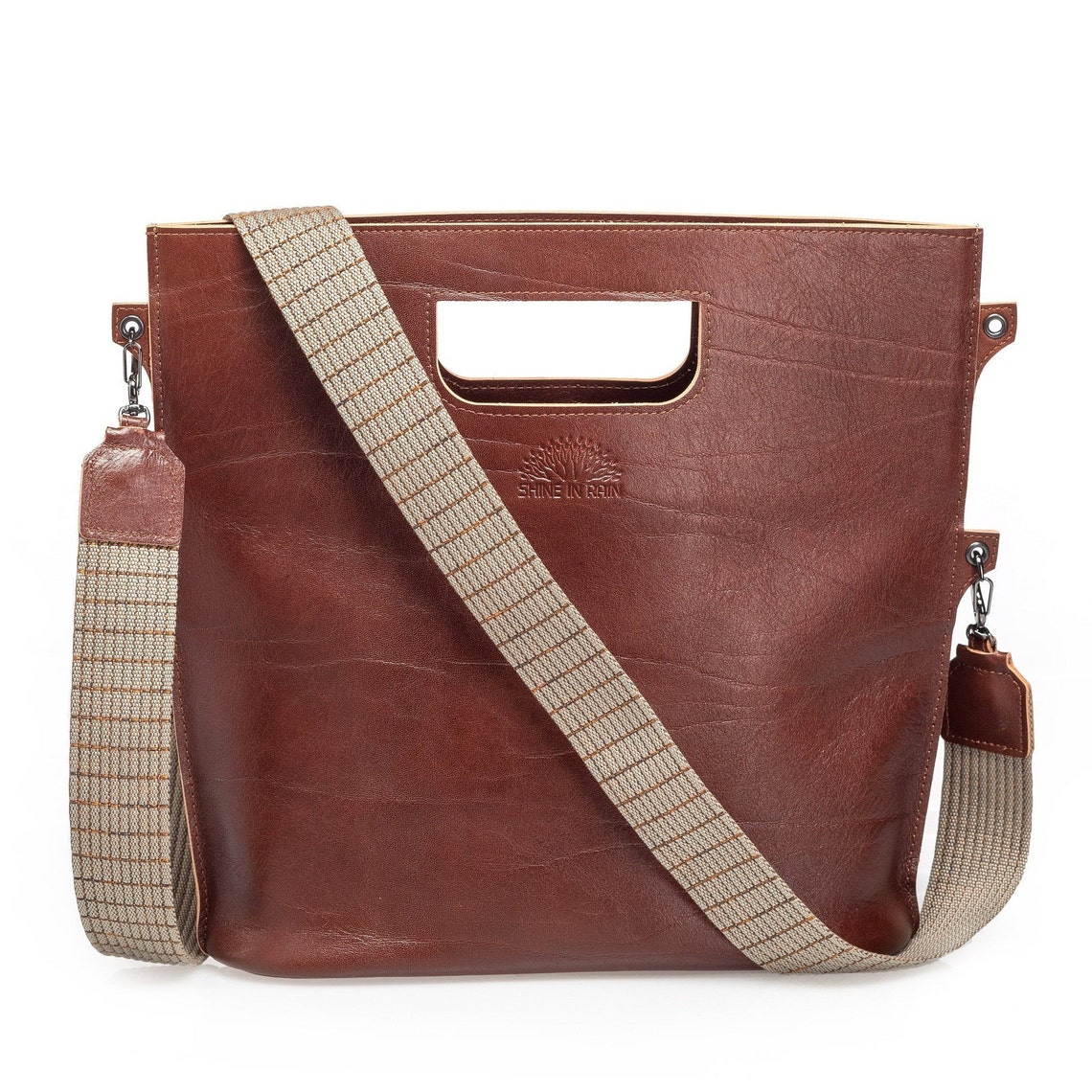 Rustic Style Leather Bag, Ethnic Style Bag, Brown Cross Body Bag ...