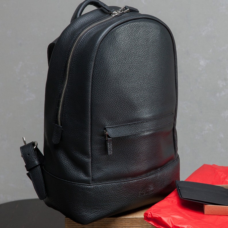 Black Leather Backpack, Leather Rucksack, Women Backpack, Genuine ...