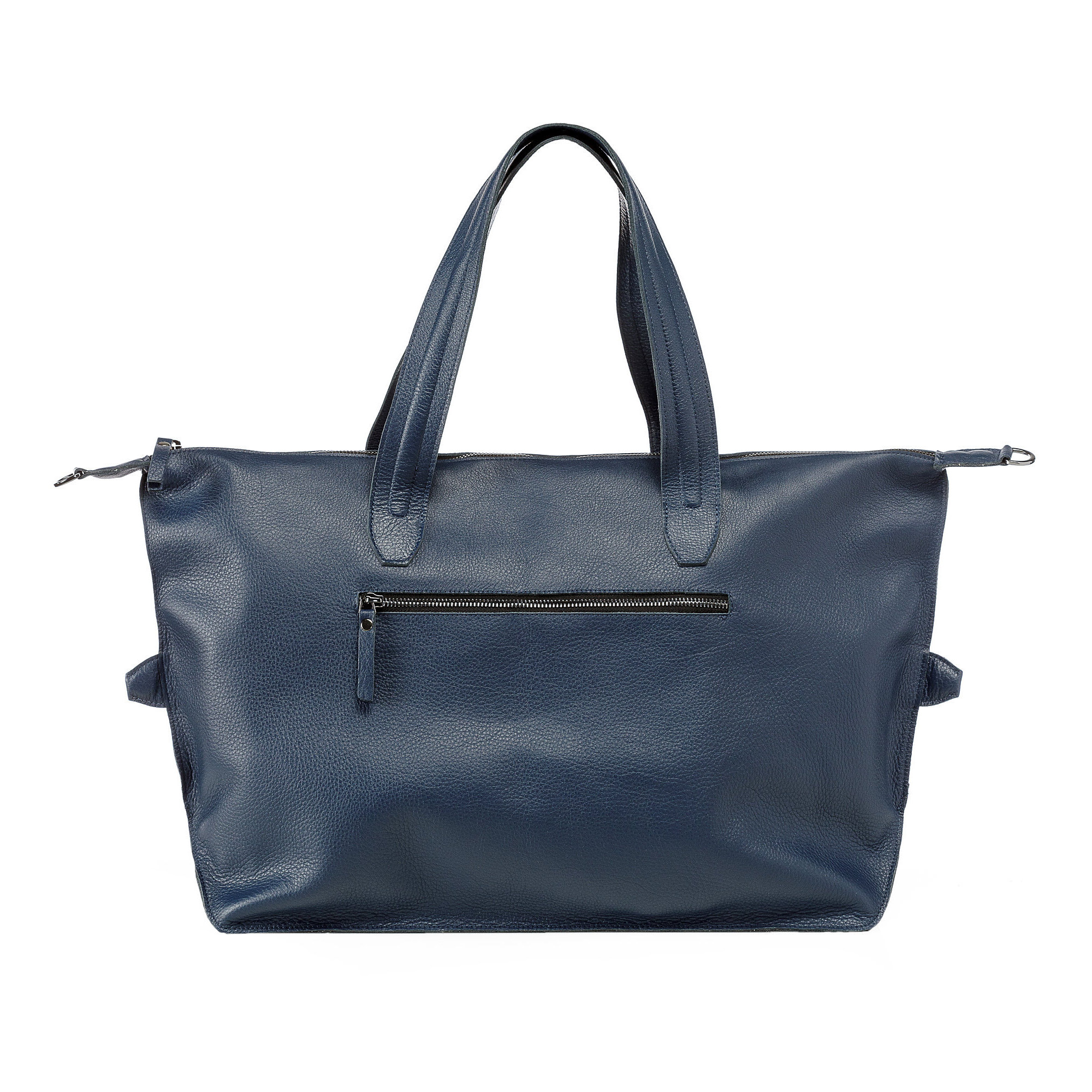 Navy Blue Handbag, Oversized Leather Bag, Shoulder Bag XXL, Shopper Bag ...