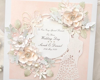 Luxury Handmade Personalised Wedding Card, Handmade Wedding Cards ...