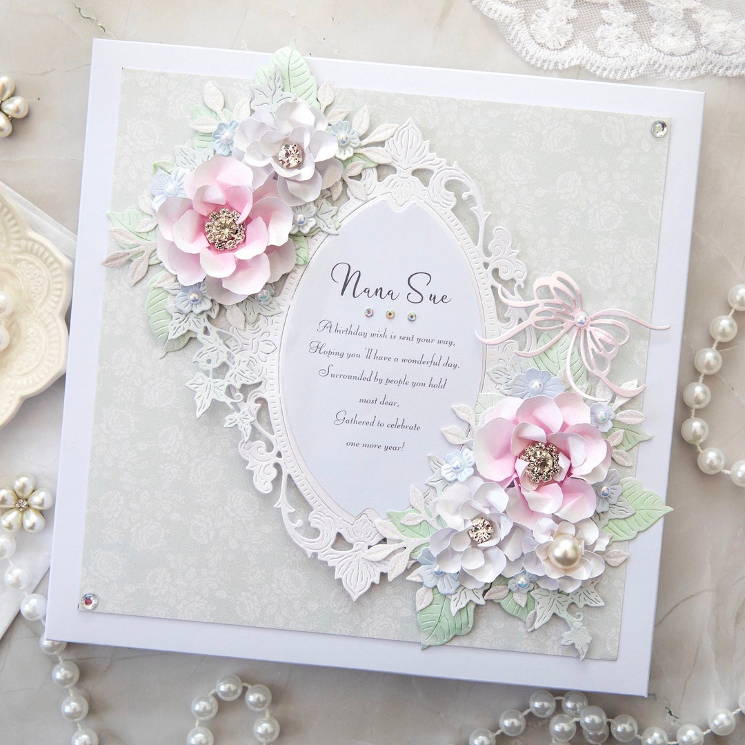 Personalised Luxury Handmade Birthday Card, Luxury Birthday Card ...