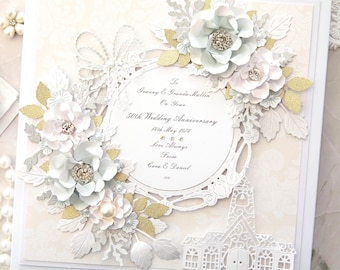 Luxury Handmade Personalised Wedding Card, Handmade Wedding Cards ...