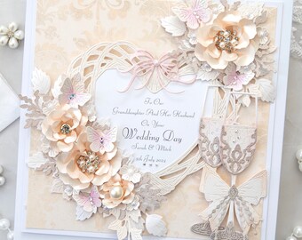 Luxury Handmade Personalised Wedding Card, Handmade Wedding Cards ...
