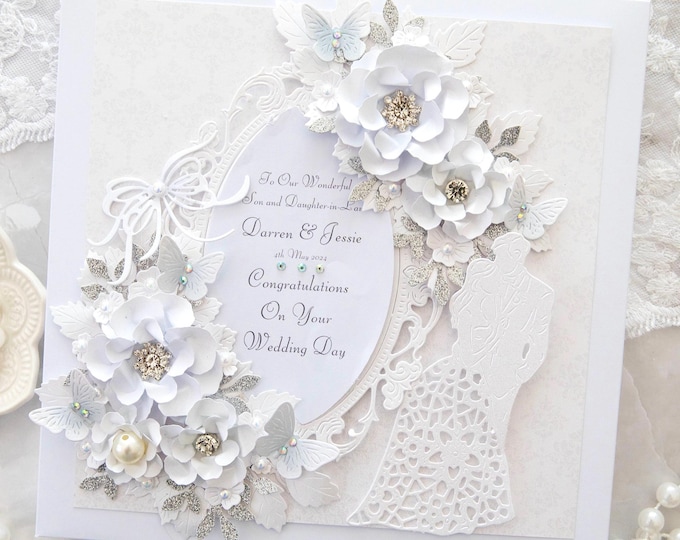 Luxury Handmade Personalised Wedding Card, Handmade Wedding Cards ...