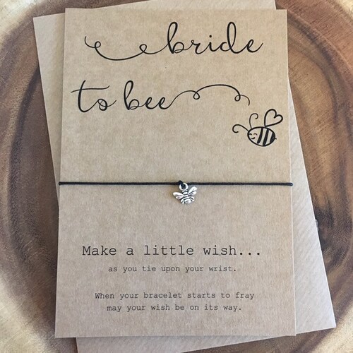 Bride to Be Wish Bracelet Wedding Bride Wish Bracelet Simple - Etsy