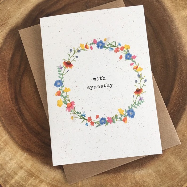 Carte de sympathie Avec sympathie Condoléances Carte - Etsy France