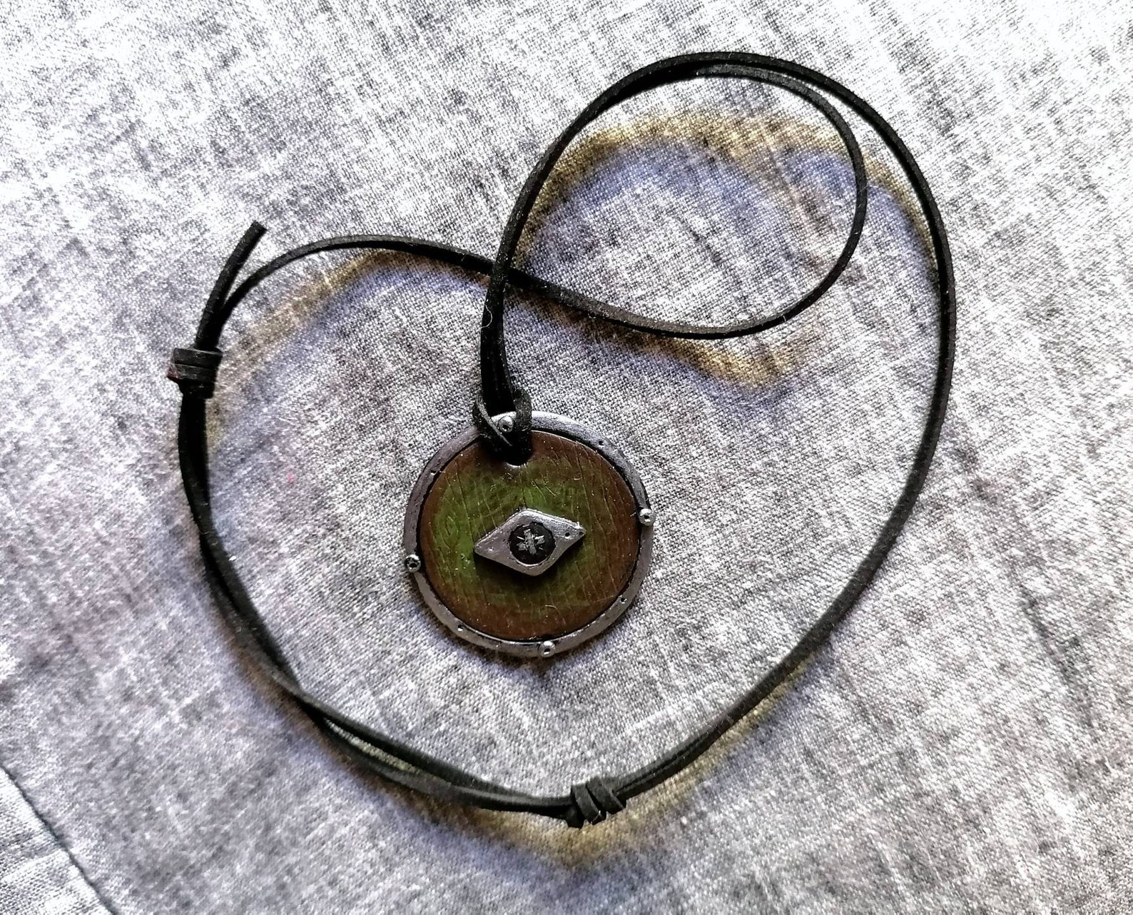 Unique Handmade Viking Shield Polymer Clay Pendant - Etsy