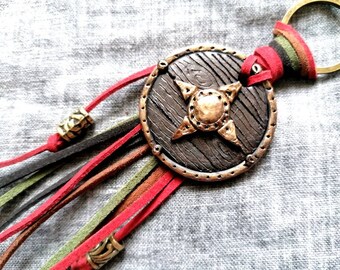 Unique Handmade Viking Shield Polymer Clay Pendant - Etsy