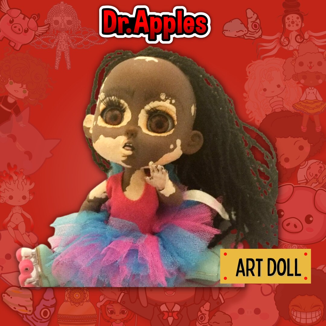 Art Doll BJD Vitiligo African American Resin Bru OOAK Dr. Apples - Etsy