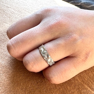 Matching Couple Wedding Rings Set, Custom Engraved Promise Rings ...