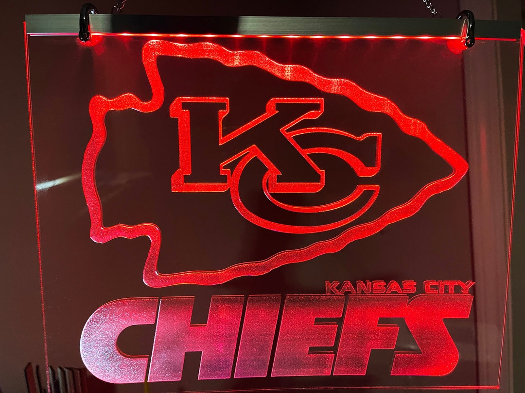 Kansas City Chiefs Edge-lit Hanging Bar Sign 12 X 9.5 Inches - Etsy