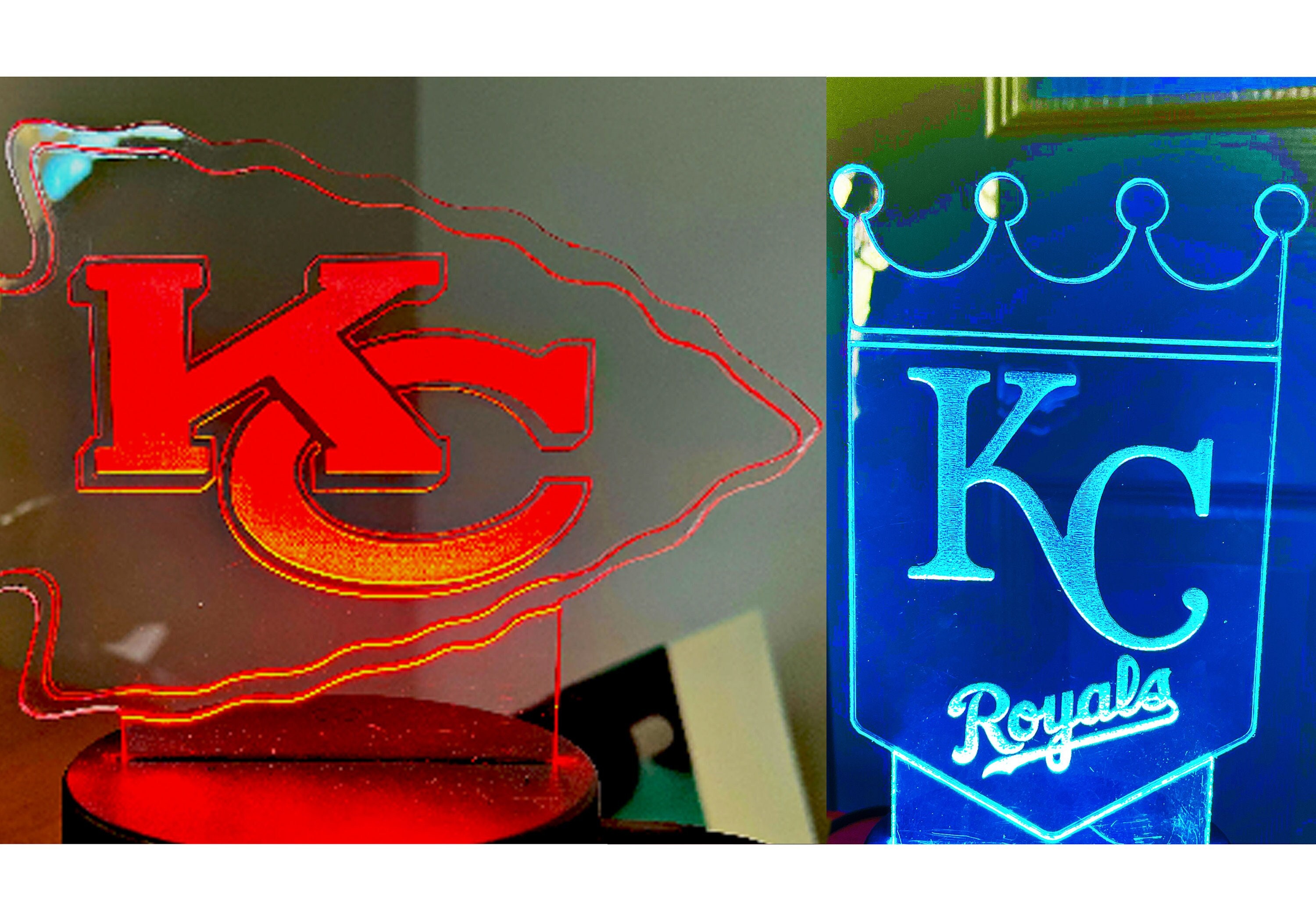 Kansas City Chiefs & Royals Light-up Color Changing LED Combo - Etsy