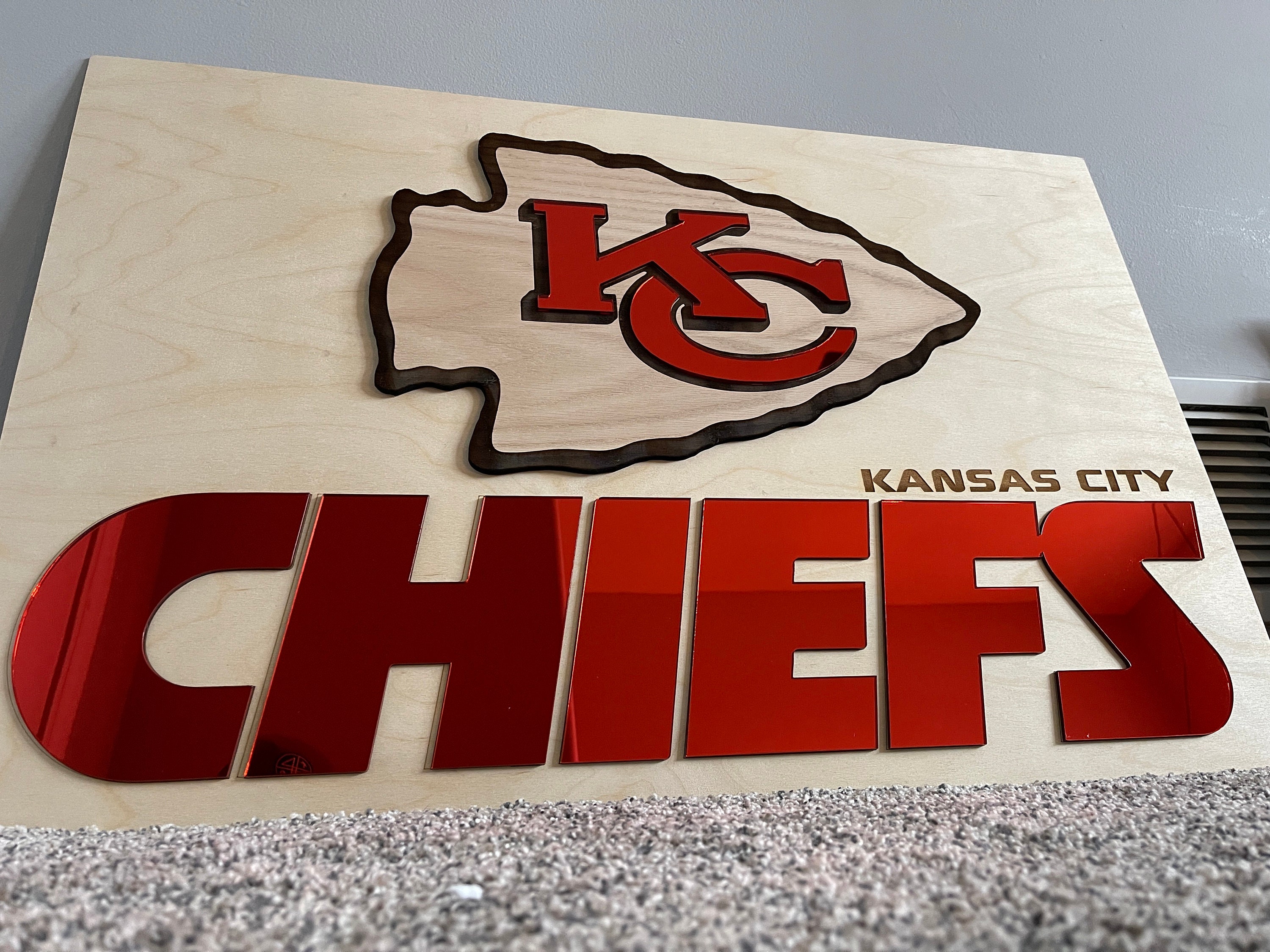 Jumbo-sized Kansas City Chiefs NFL Team Plaque 24 X 18 - Etsy