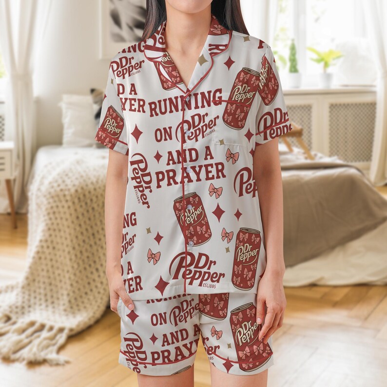 Dr. Pepper Inside Out Anxiety Pajamas Set, Drink Pajamas Short, Soda ...