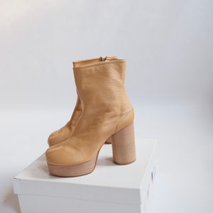 SOLD Margiela Tabi Beige Platform Boots Size 38 - Etsy
