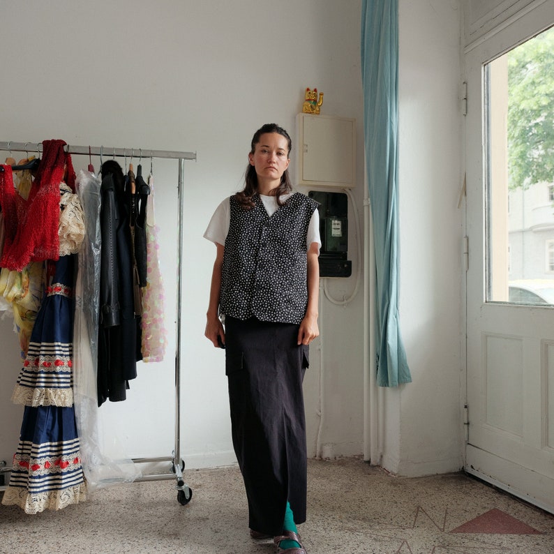 Alphabet Soup Black Silk Waistcoat Vest M-L - Etsy