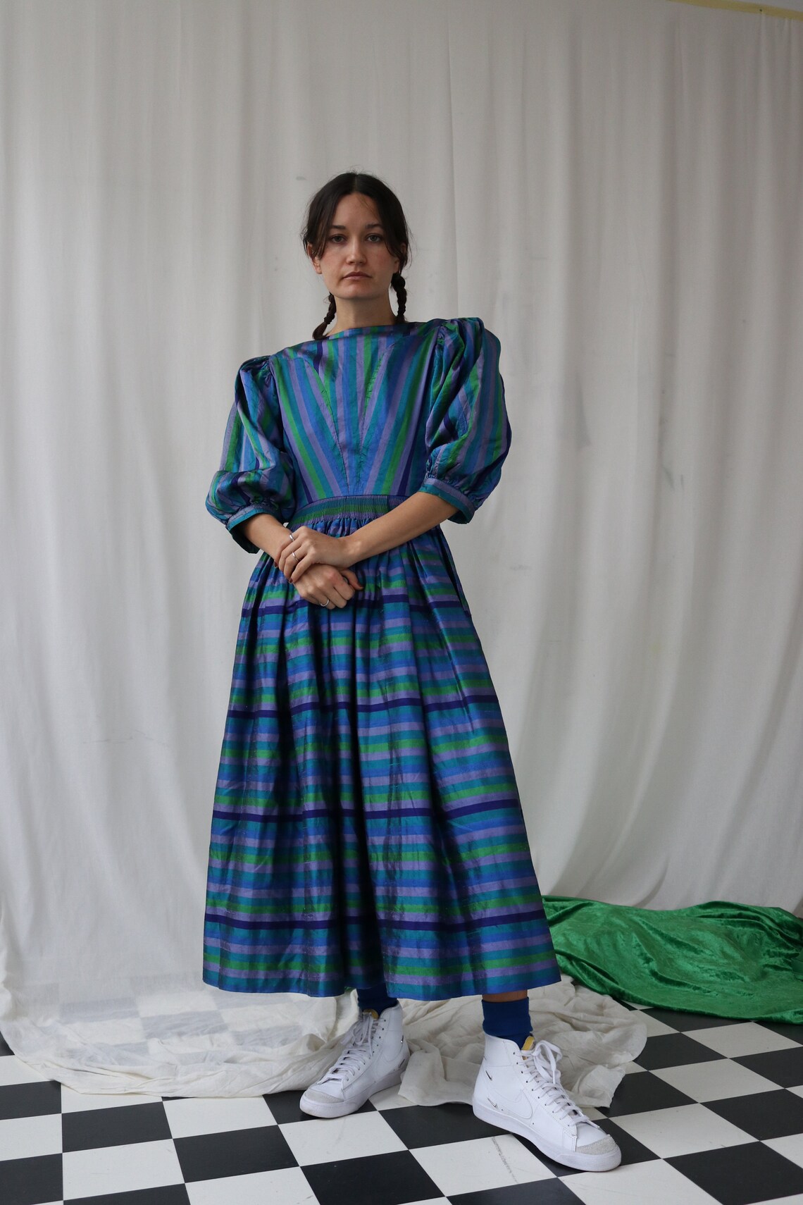 The Puffiest Puff Sleeve True Vintage Peasant Dress XS | Etsy
