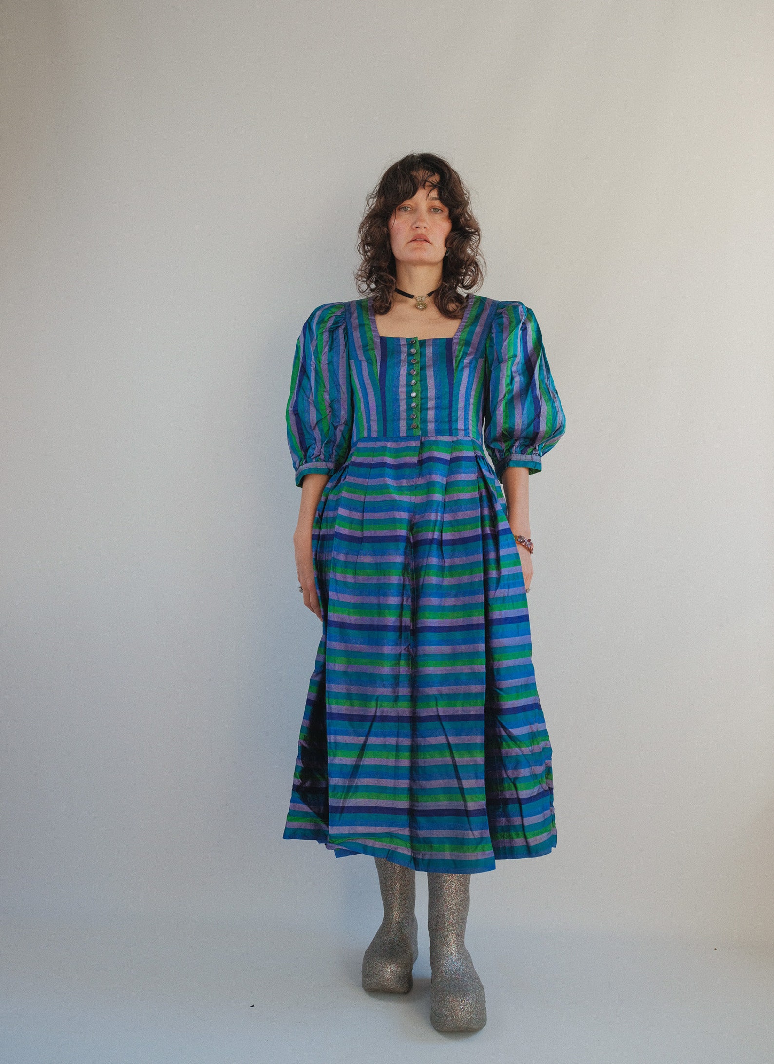 The Puffiest Puff Sleeve True Vintage Peasant Dress XS - Etsy
