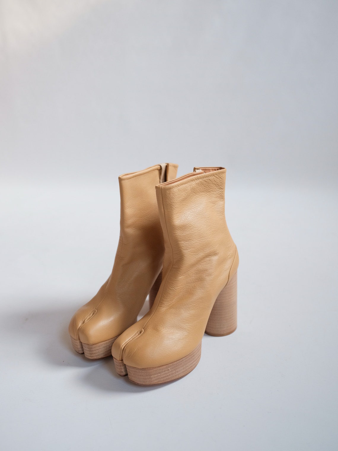 SOLD Margiela Tabi Beige Platform Boots Size 38 - Etsy