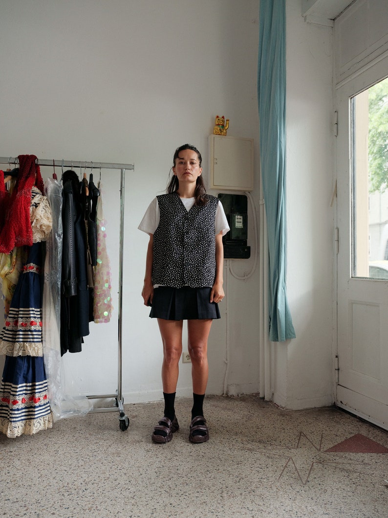 Alphabet Soup Black Silk Waistcoat Vest M-L - Etsy