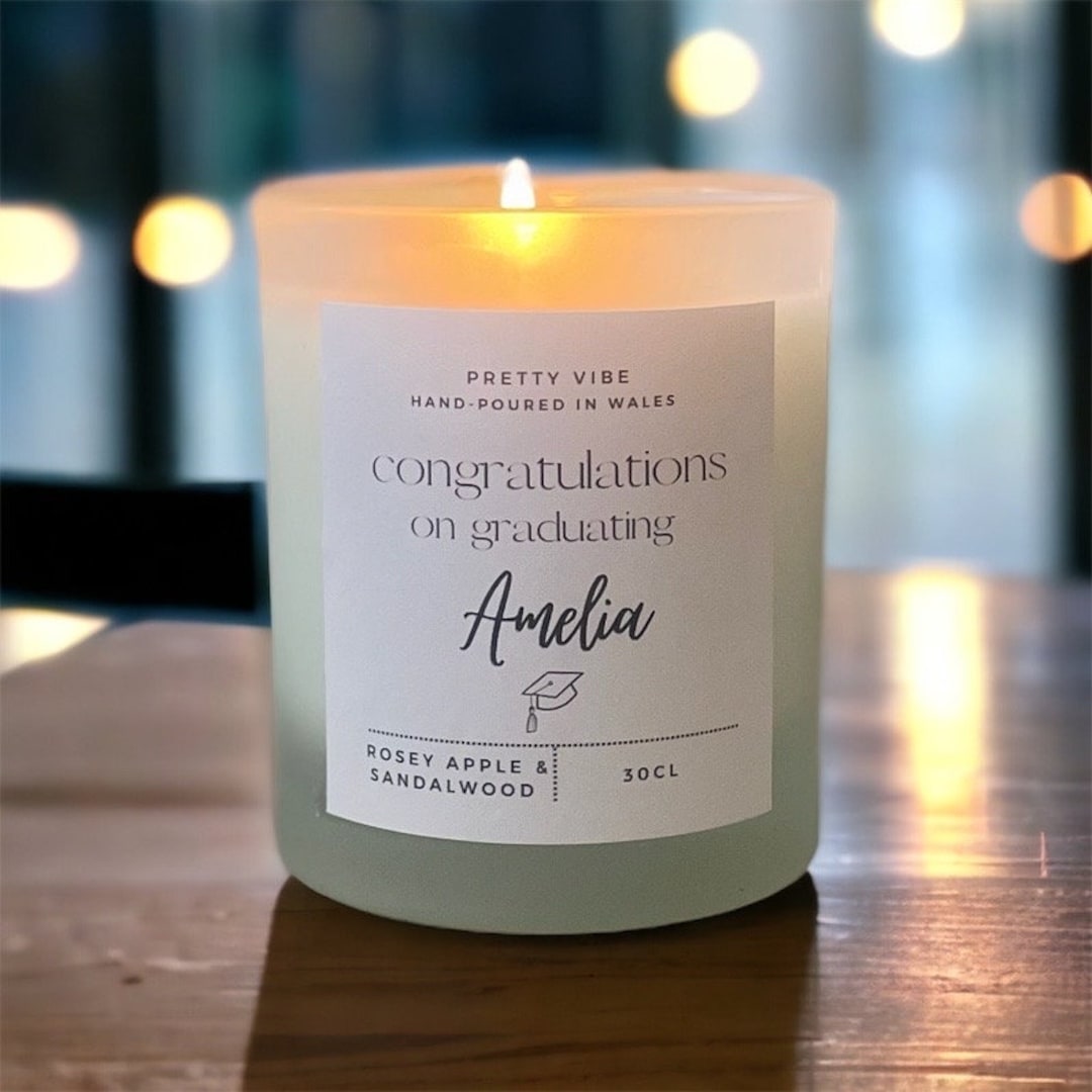 Congratulations Candle Custom Candle Gift for Her Congratulations Gift ...