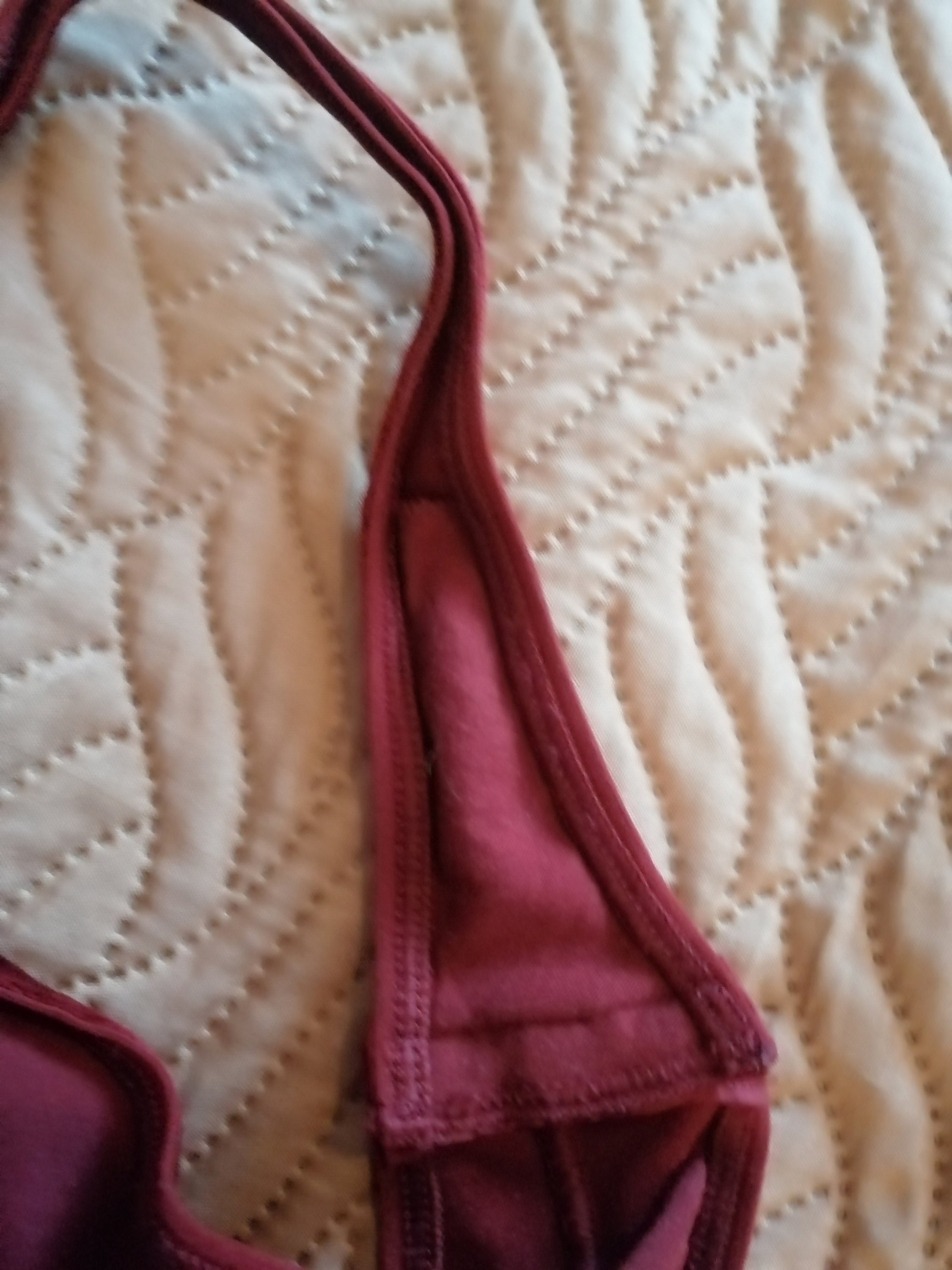 Vintage French Lingerie Body, Dark Red, Velvet, Underwire See Through ...